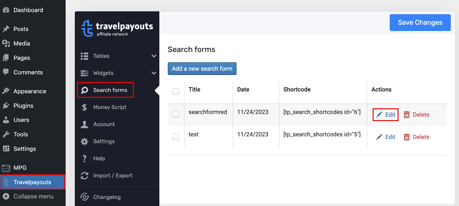 How to quickly update an old search form to a new one in Travelpayouts ...