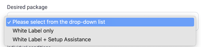 I don't have development skills. Can you set up the White Label Web for ...
